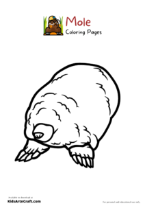 Mole Coloring Pages For Kids – Free Printables - Kids Art & Craft