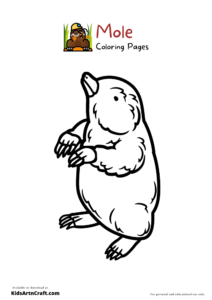 Mole Coloring Pages For Kids – Free Printables - Kids Art & Craft