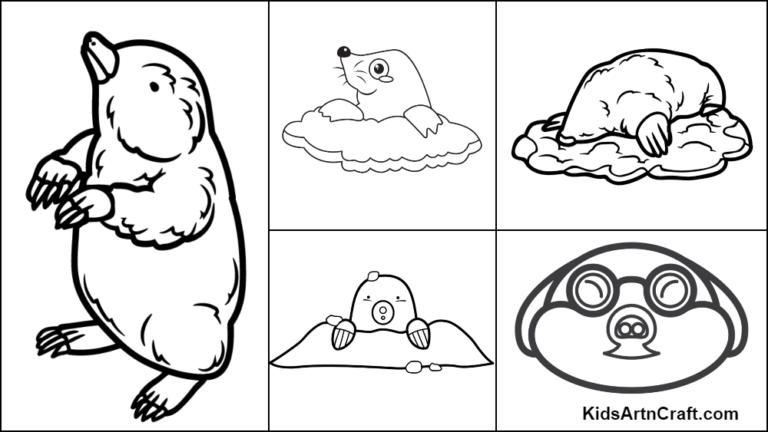 Mole Coloring Pages For Kids – Free Printables - Kids Art & Craft