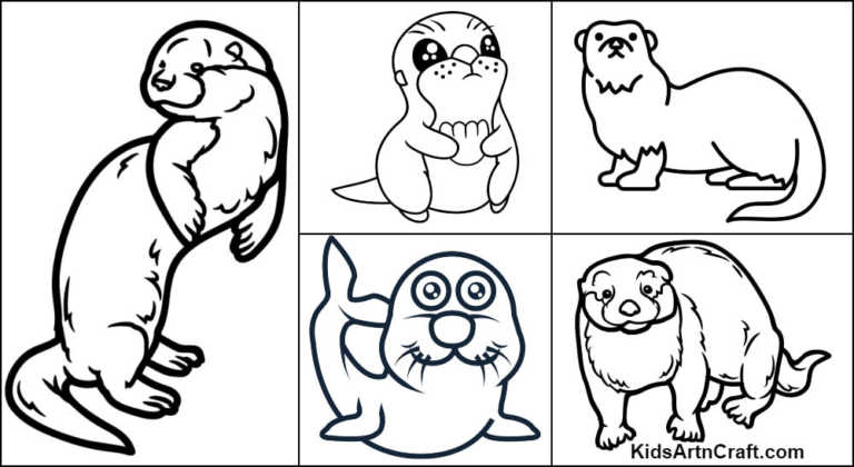 Otter Coloring Pages For Kids – Free Printables - Kids Art & Craft