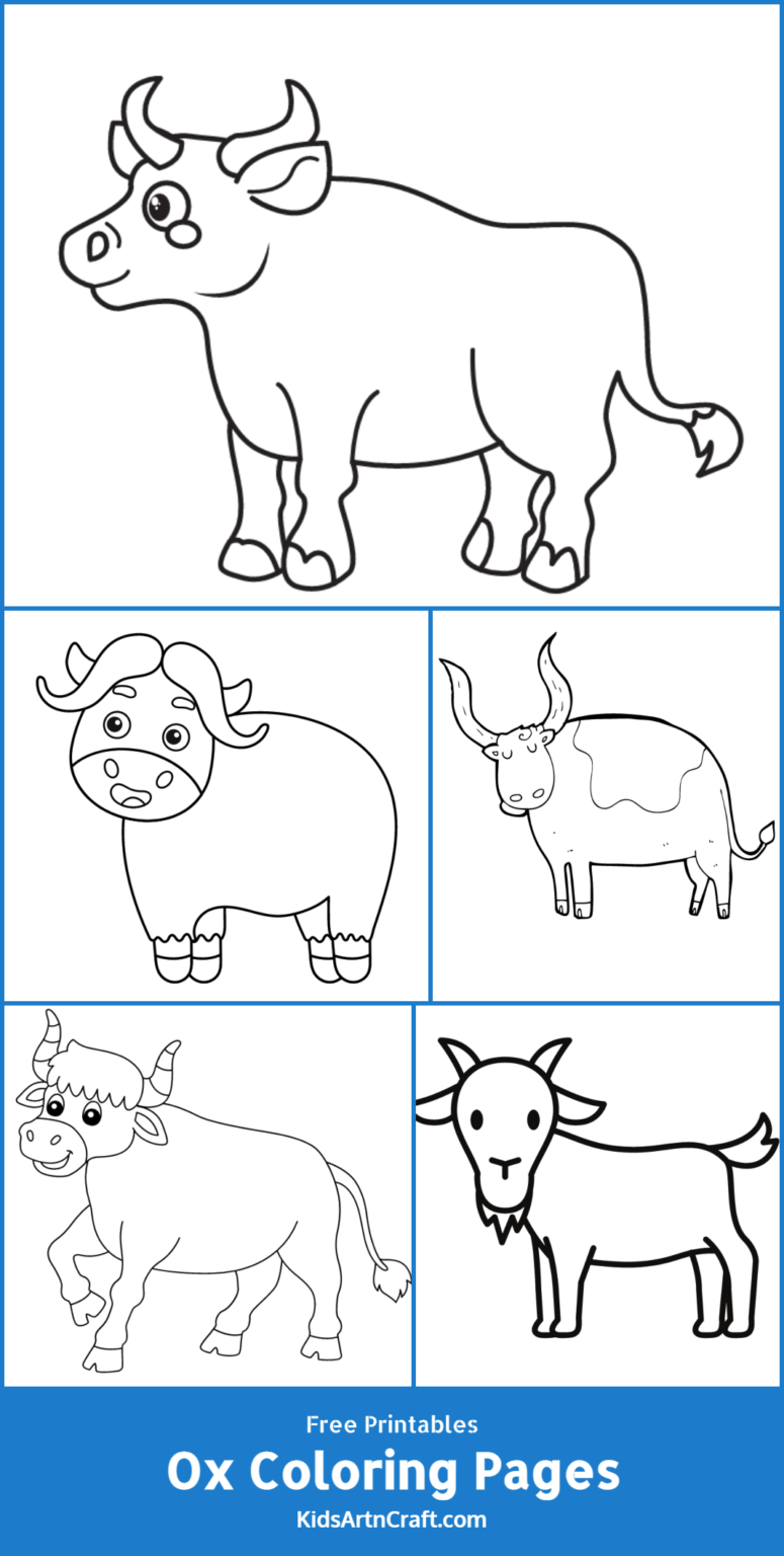 Ox Coloring Pages For Kids – Free Printables - Kids Art & Craft