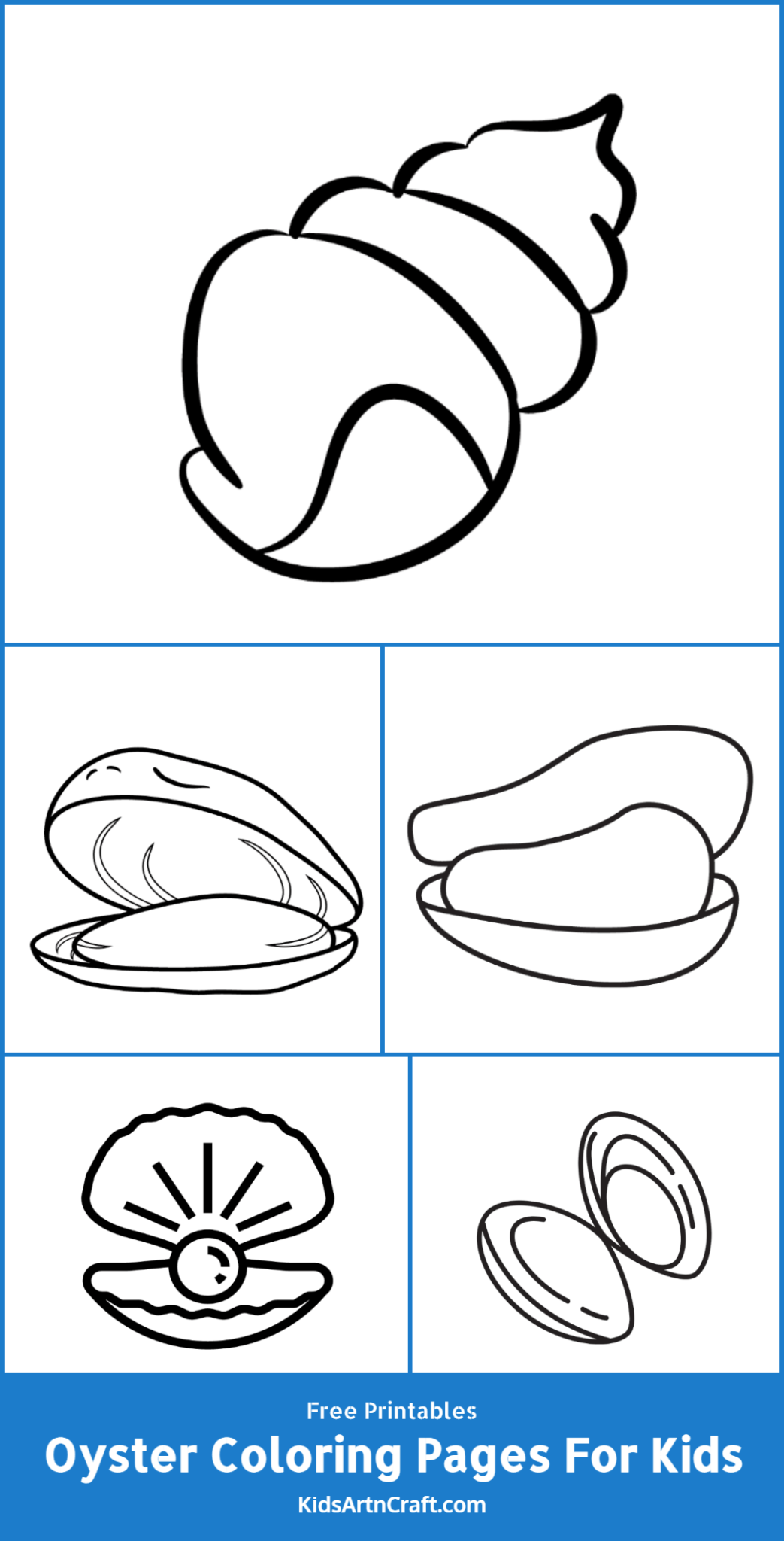 Oyster Coloring Pages For Kids – Free Printables - Kids Art & Craft