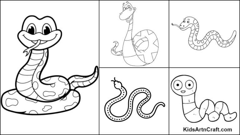 Snake Coloring Pages For Kids – Free Printables - Kids Art & Craft