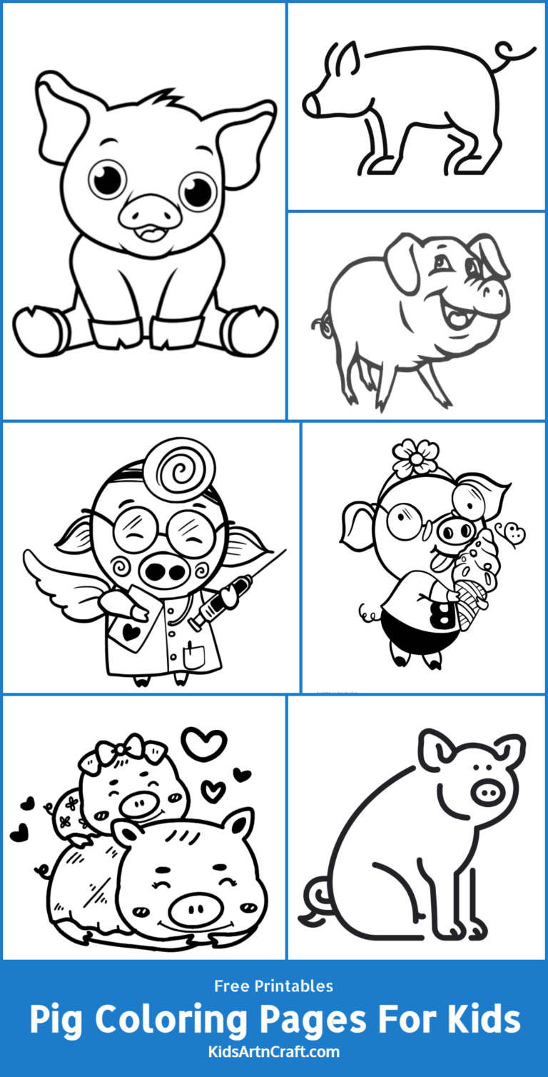 Pig Coloring Pages For Kids – Free Printables - Kids Art & Craft