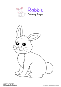 Rabbit Coloring Pages For Kids – Free Printables - Kids Art & Craft