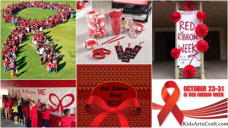 Red Ribbon Week Ideas and Activities For Schools - Kids Art & Craft