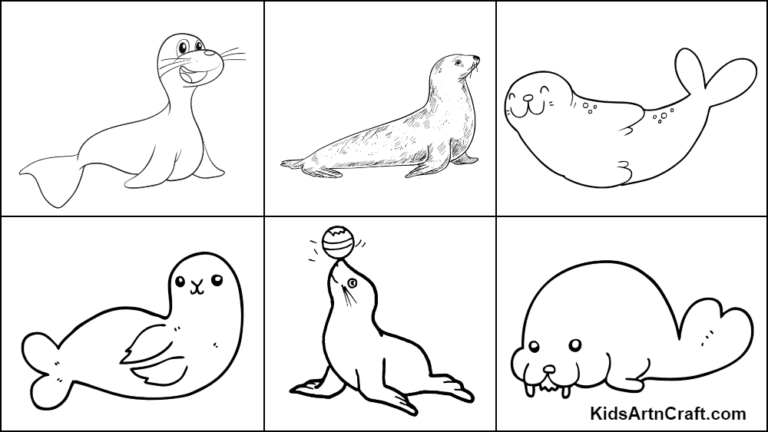 Seal Coloring Pages For Kids – Free Printables - Kids Art & Craft