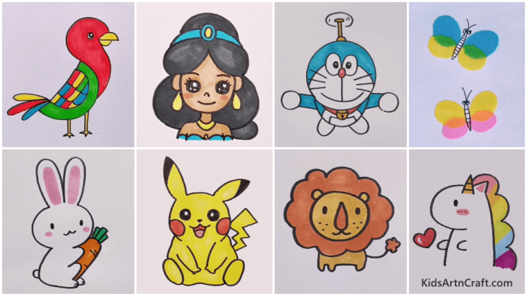 Simple Drawing & Coloring Ideas for Kids - Kids Art & Craft