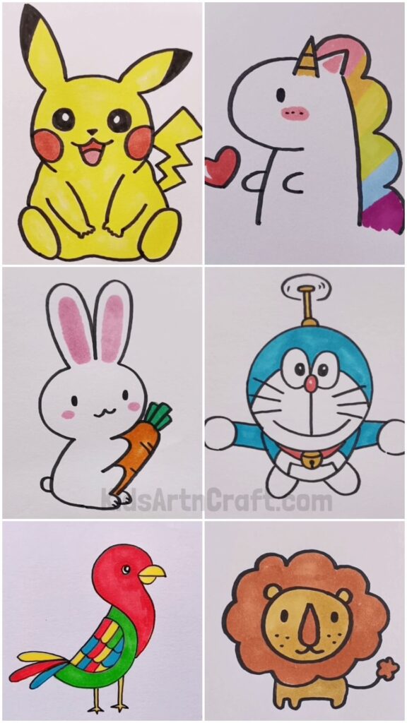 Simple Drawing & Coloring Ideas for Kids - Kids Art & Craft