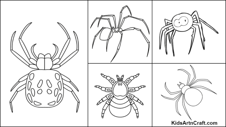 Spider Coloring Pages For Kids – Free Printables - Kids Art & Craft