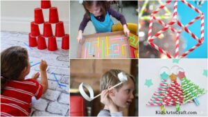 Straw Activities for Preschool & Kindergarten - Kids Art & Craft
