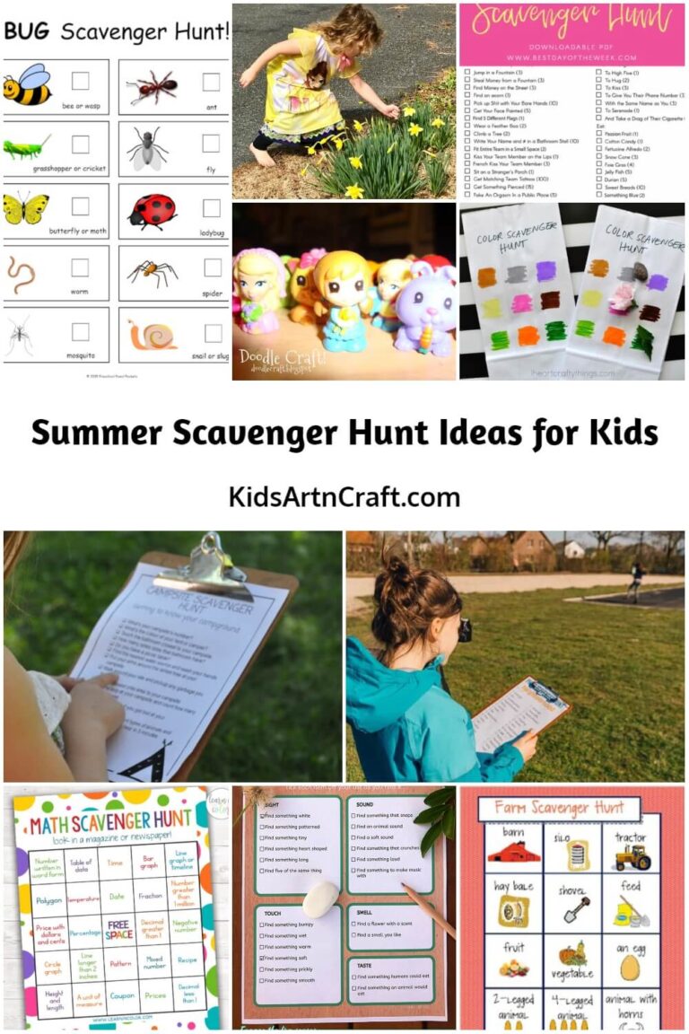 Summer Scavenger Hunt Ideas for Kids - Kids Art & Craft