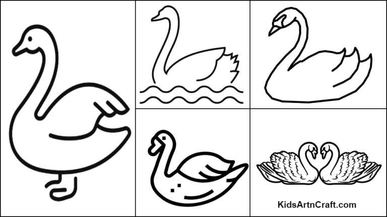 Swan Coloring Pages For Kids – Free Printables - Kids Art & Craft