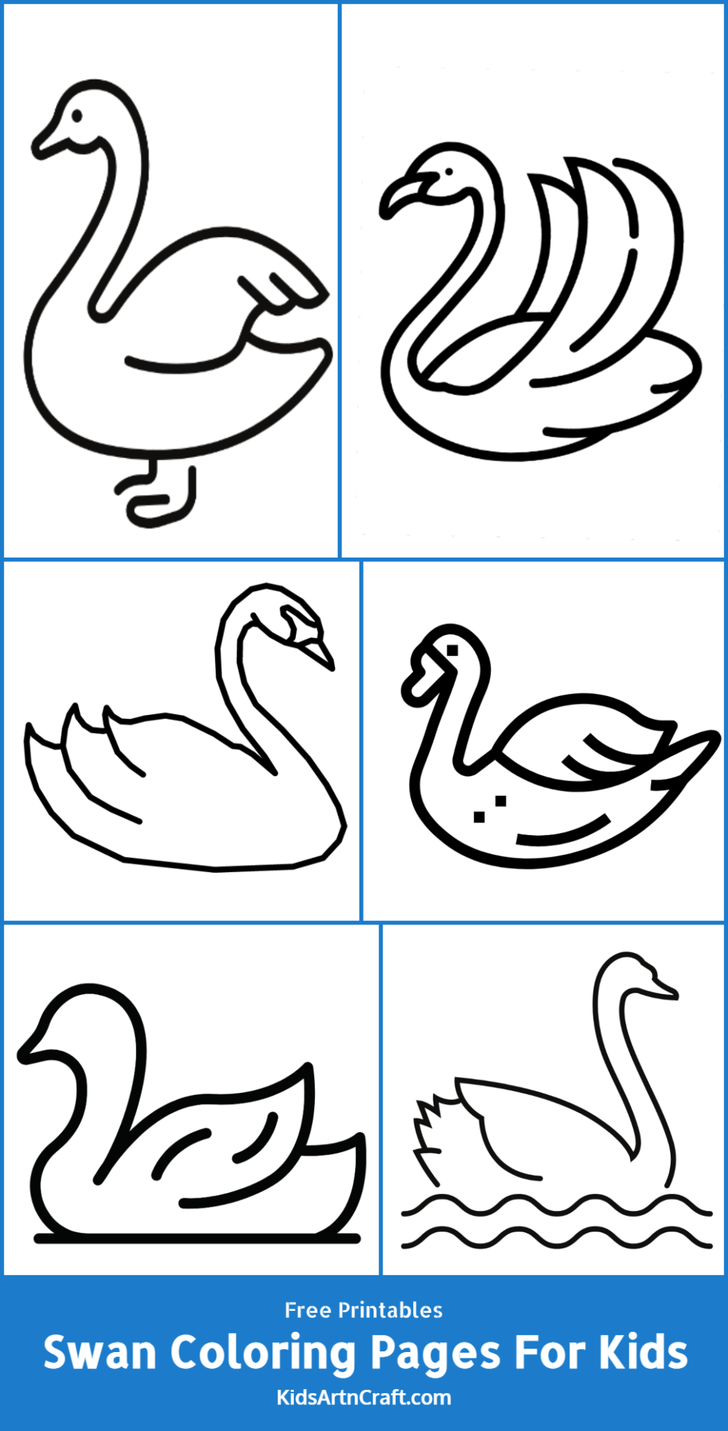 Swan Coloring Pages For Kids – Free Printables - Kids Art & Craft