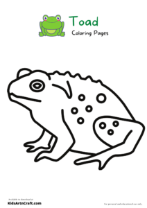 Toad Coloring Pages For Kids – Free Printables - Kids Art & Craft
