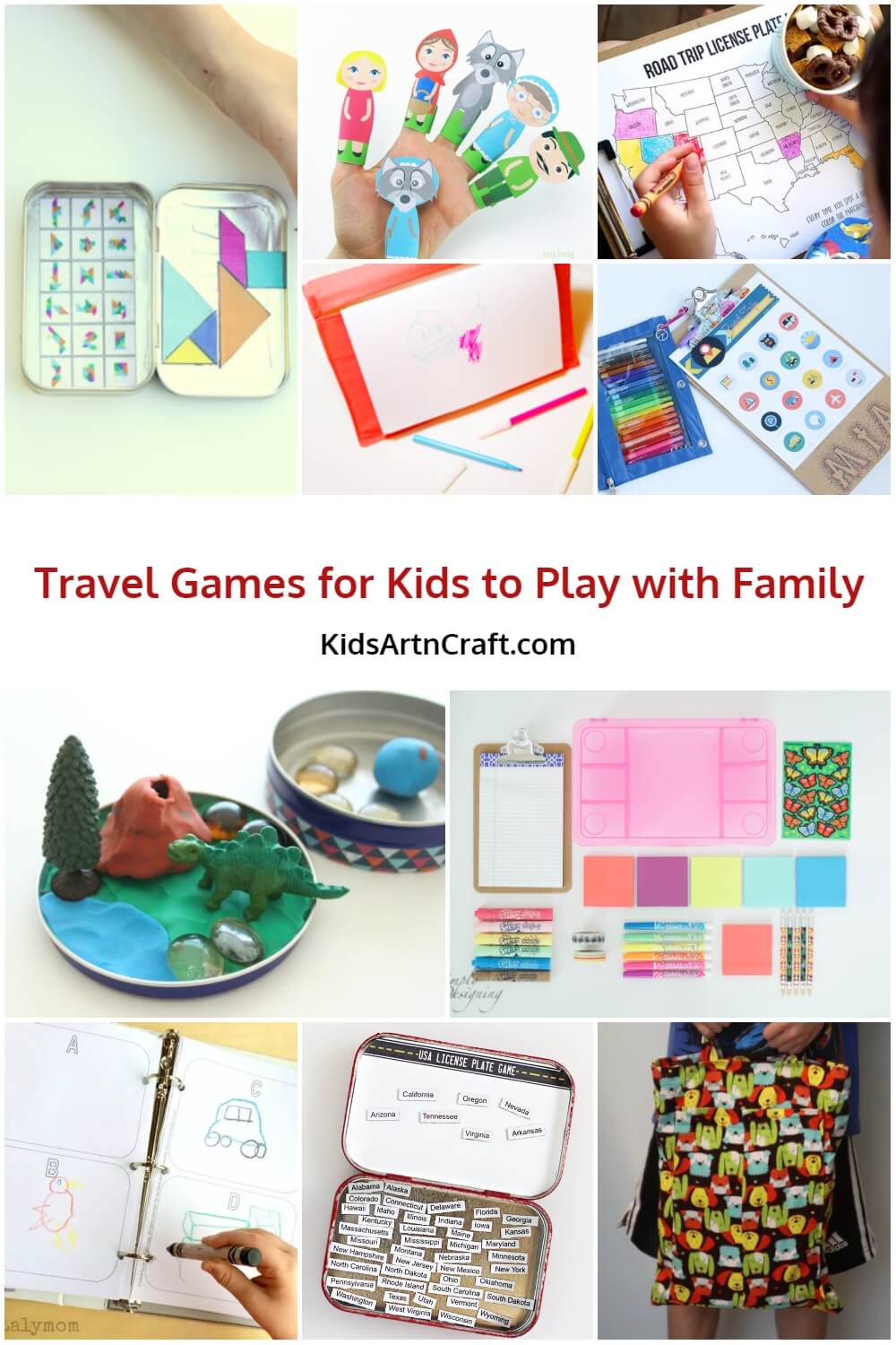 Travel Games for Kids to Play with Family - Kids Art & Craft