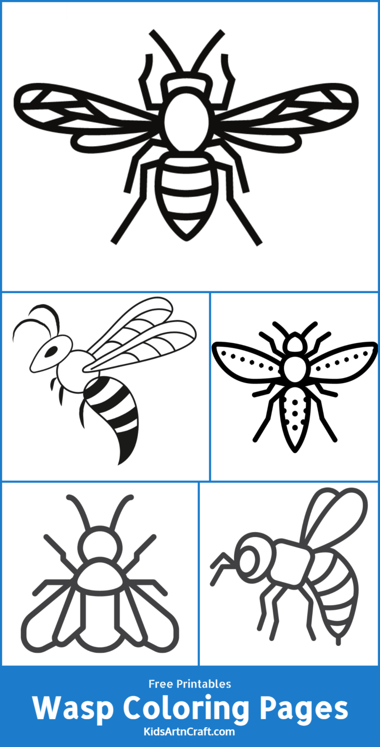 Wasp Coloring Pages For Kids – Free Printables - Kids Art & Craft