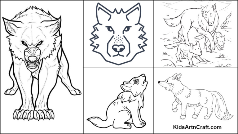 Wolf Coloring Pages For Kids – Free Printables - Kids Art & Craft