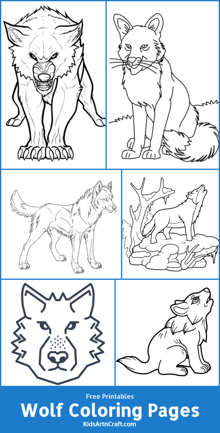 Wolf Coloring Pages For Kids – Free Printables - Kids Art & Craft