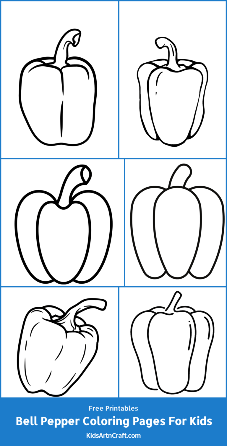 Bell Pepper Coloring Pages For Kids – Free Printables - Kids Art & Craft