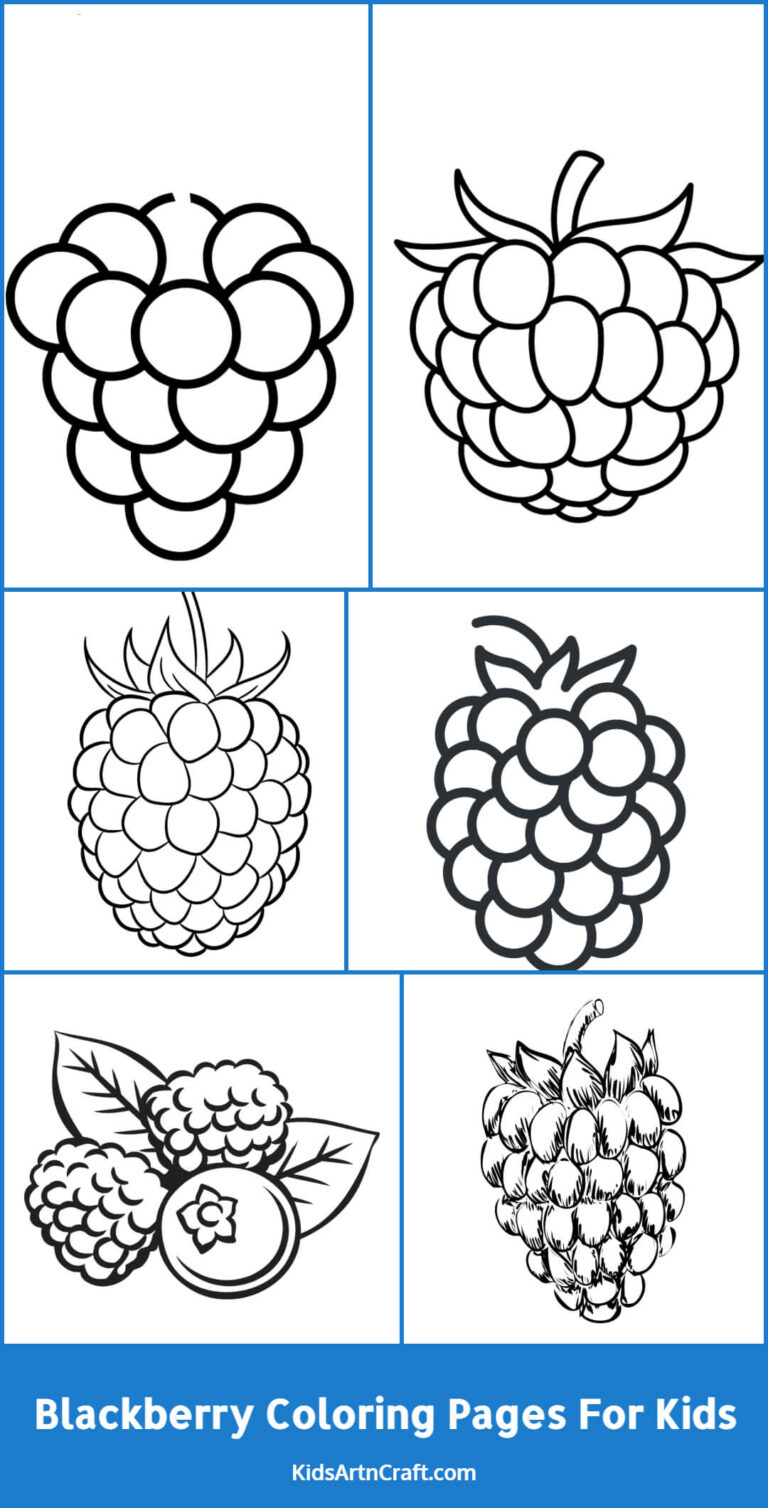 Blackberry Coloring Pages For Kids – Free Printables - Kids Art & Craft