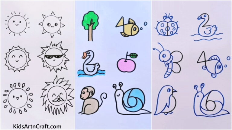 Number Drawing Ideas for Kids - Kids Art & Craft
