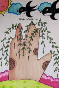 Handy Palm Drawing Ideas For Kids - Kids Art & Craft