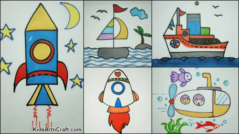 Transportation Vehicle Drawings For Kids - Kids Art & Craft