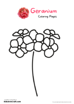 Geranium Coloring Pages For Kids – Free Printables - Kids Art & Craft
