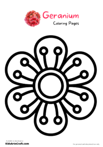 Geranium Coloring Pages For Kids – Free Printables - Kids Art & Craft