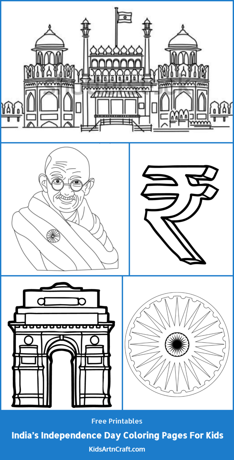 India’s Independence day Coloring Pages For Kids – Free Printables ...