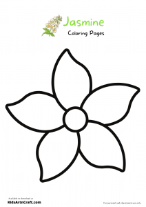 Jasmine Coloring Pages For Kids – Free Printables - Kids Art & Craft
