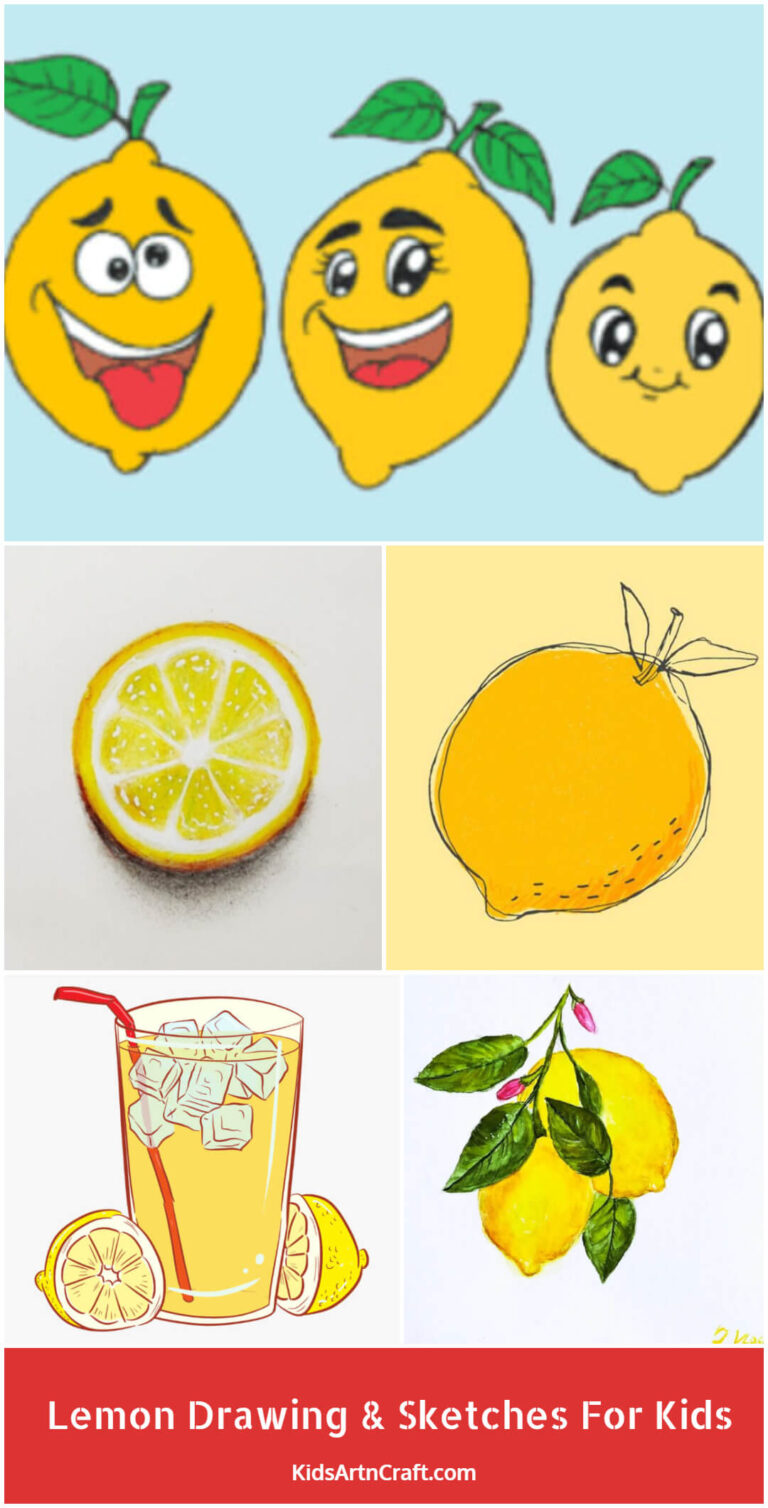 Lemon Drawing & Sketches for Kids - Kids Art & Craft