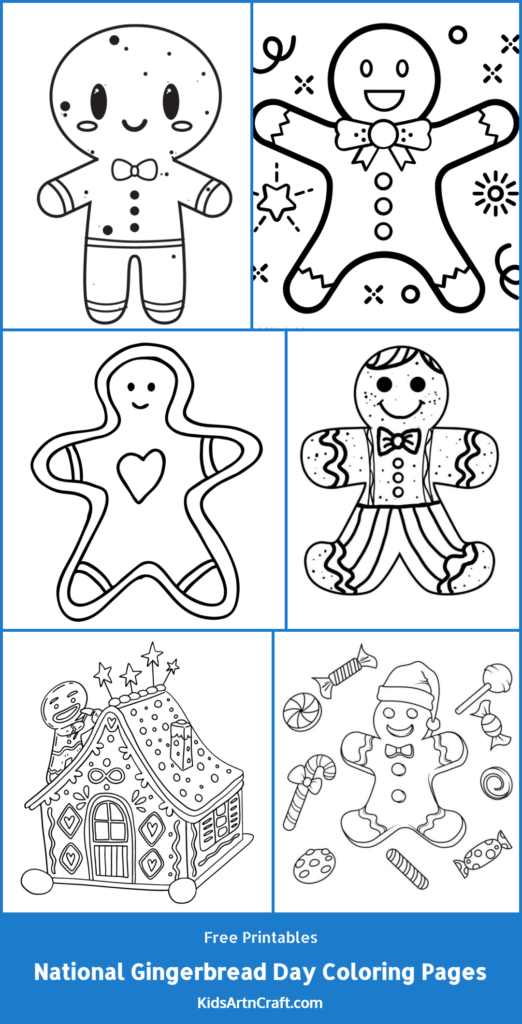 National Gingerbread Day Coloring Pages For Kids-Free Printables - Kids ...