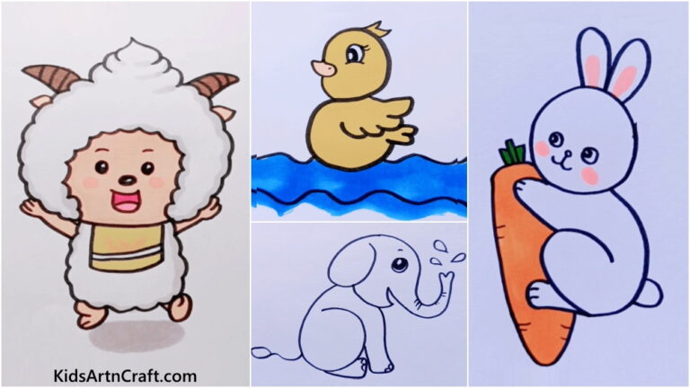 Easy Animals to Draw for Kids - Kids Art & Craft