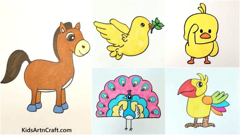 Easy to Draw Animal Drawings For Kids - Kids Art & Craft