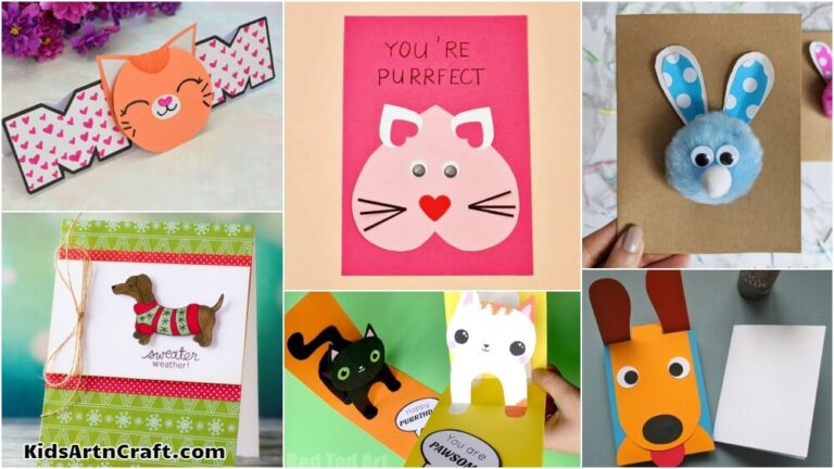 Animal Paper Cards for Kids - Kids Art & Craft