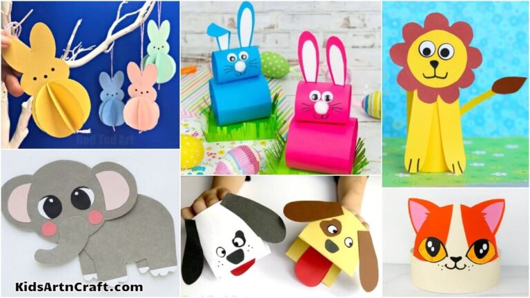Animal Paper Crafts for Kids - Kids Art & Craft