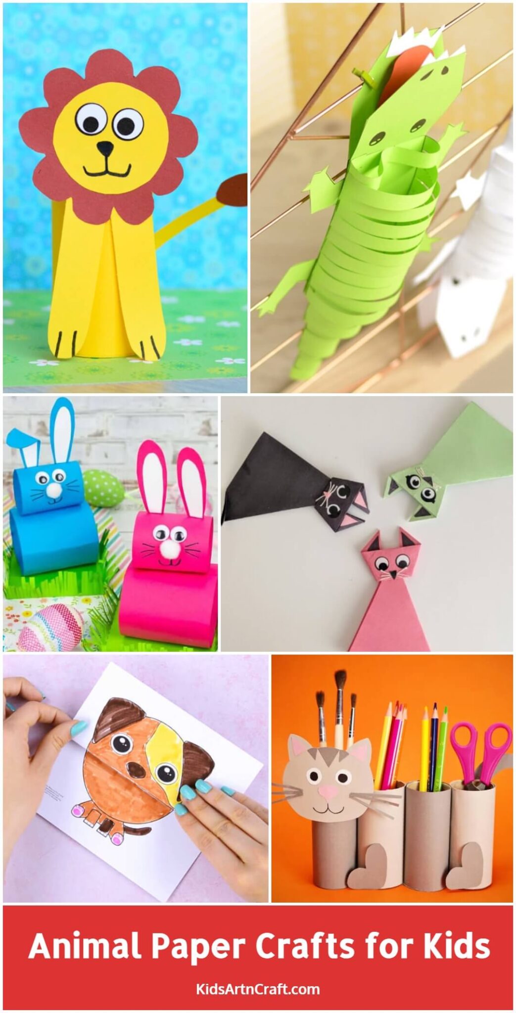 Animal Paper Crafts for Kids - Kids Art & Craft