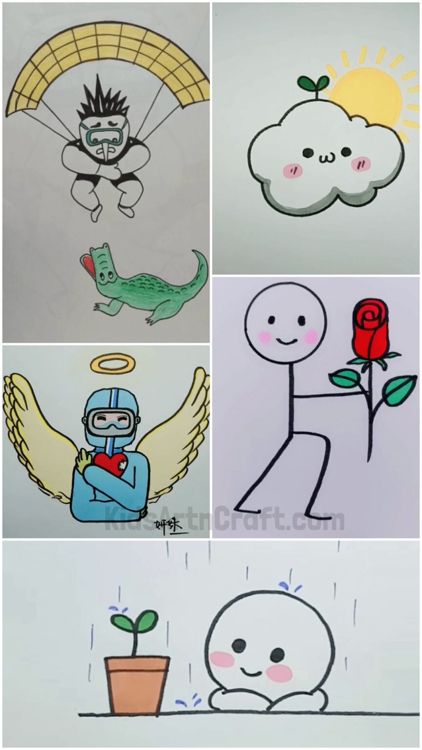 Animated Drawing Ideas For Kids - Kids Art & Craft