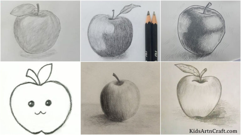 Apple Drawing & Sketches for Kids - Kids Art & Craft