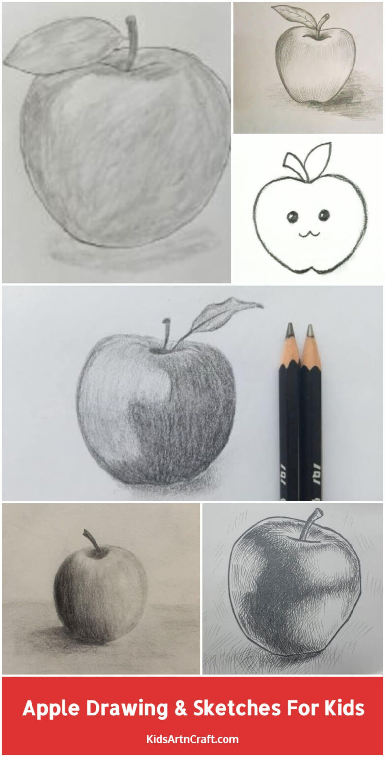 Apple Drawing & Sketches for Kids - Kids Art & Craft