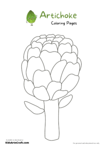 Artichoke Coloring Pages For Kids – Free Printables - Kids Art & Craft