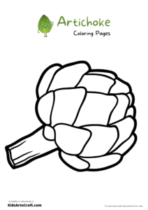 Artichoke Coloring Pages For Kids – Free Printables - Kids Art & Craft