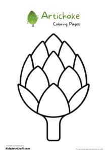 Artichoke Coloring Pages For Kids – Free Printables - Kids Art & Craft