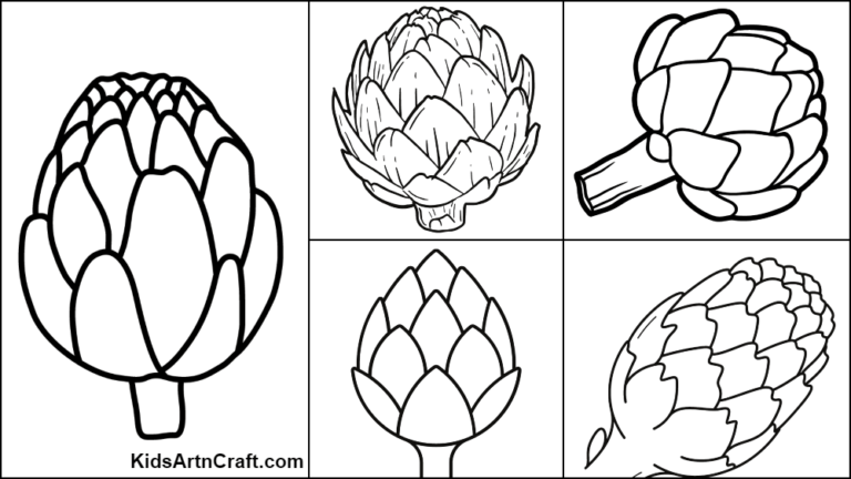 Artichoke Coloring Pages For Kids – Free Printables - Kids Art & Craft