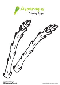 Asparagus Coloring Pages For Kids – Free Printables - Kids Art & Craft