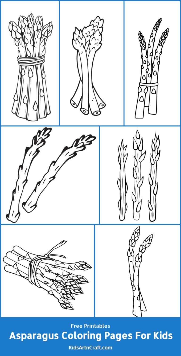 Asparagus Coloring Pages For Kids – Free Printables - Kids Art & Craft