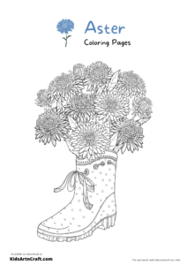 Aster Coloring Pages For Kids – Free Printables - Kids Art & Craft