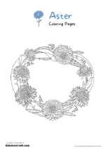 Aster Coloring Pages For Kids – Free Printables - Kids Art & Craft